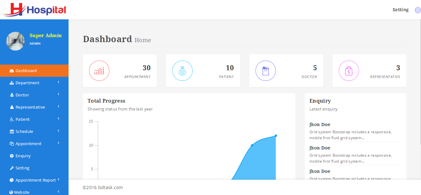 Hospital – Hospital Management System by bdtask | CodeCanyon
